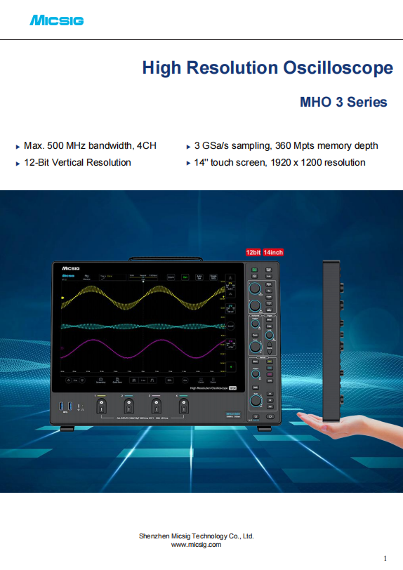 Micsig High Resolution Oscilloscope MHO 3 Series-Micsig